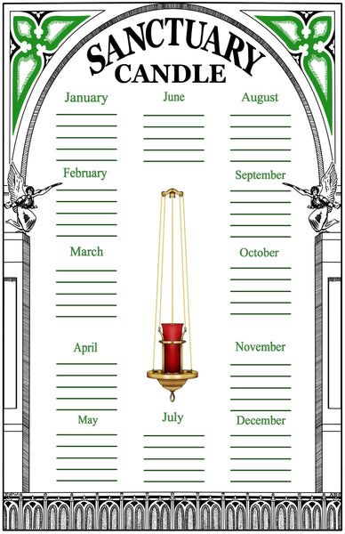 Sanctuary Lamp Candle Chart – The Parish Press