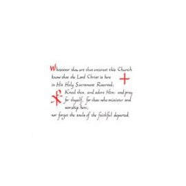 Narthex Sign (Traditional) – The Parish Press